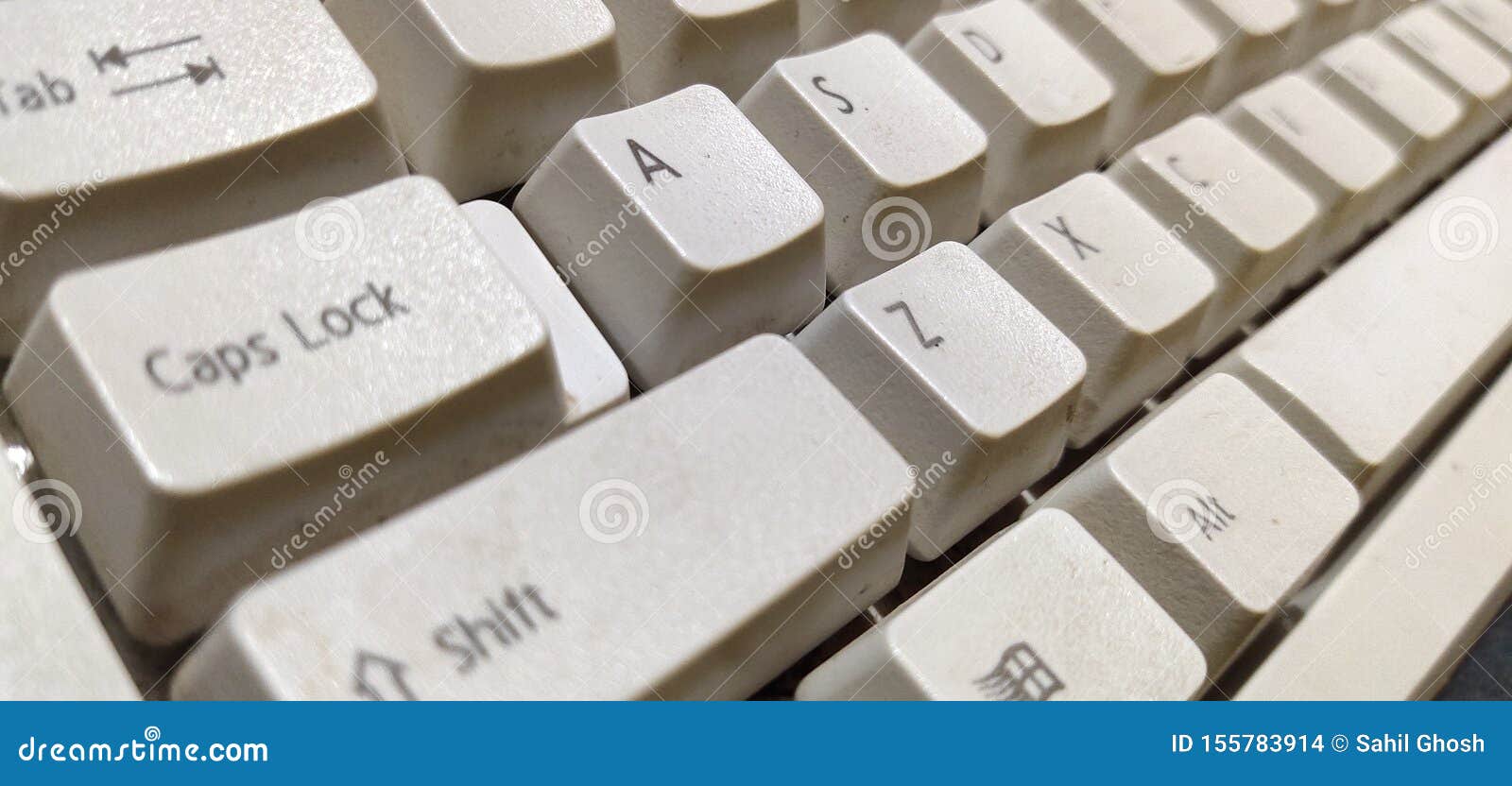White Keyboard of a Computer. Stock Photo - Image of letters ...