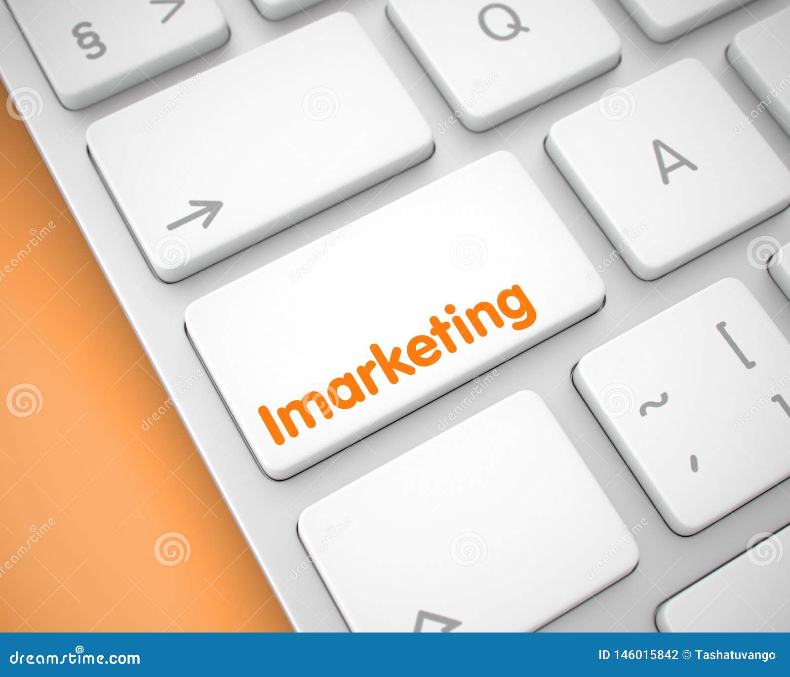 Imarketing - Message on White Keyboard Button. 3D. Stock Illustration ...