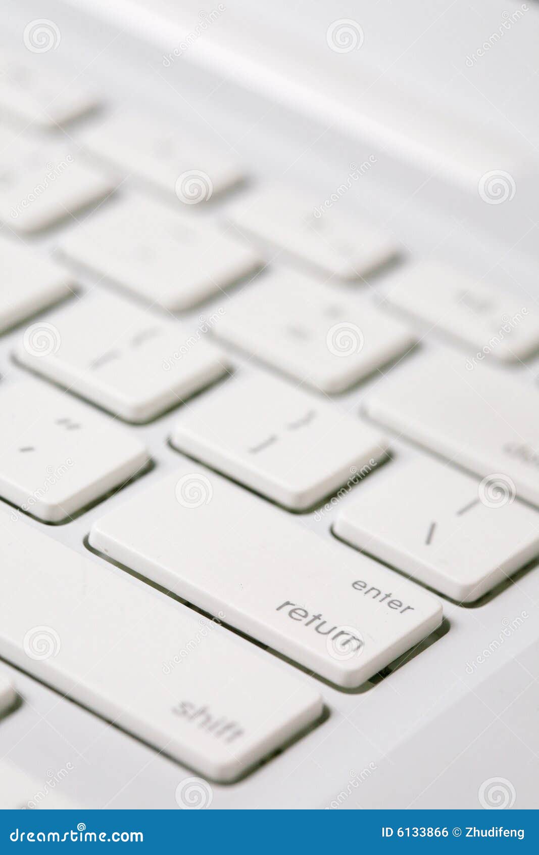 White Keyboard with Letters and Numbers. Stock Photo - Image of ...