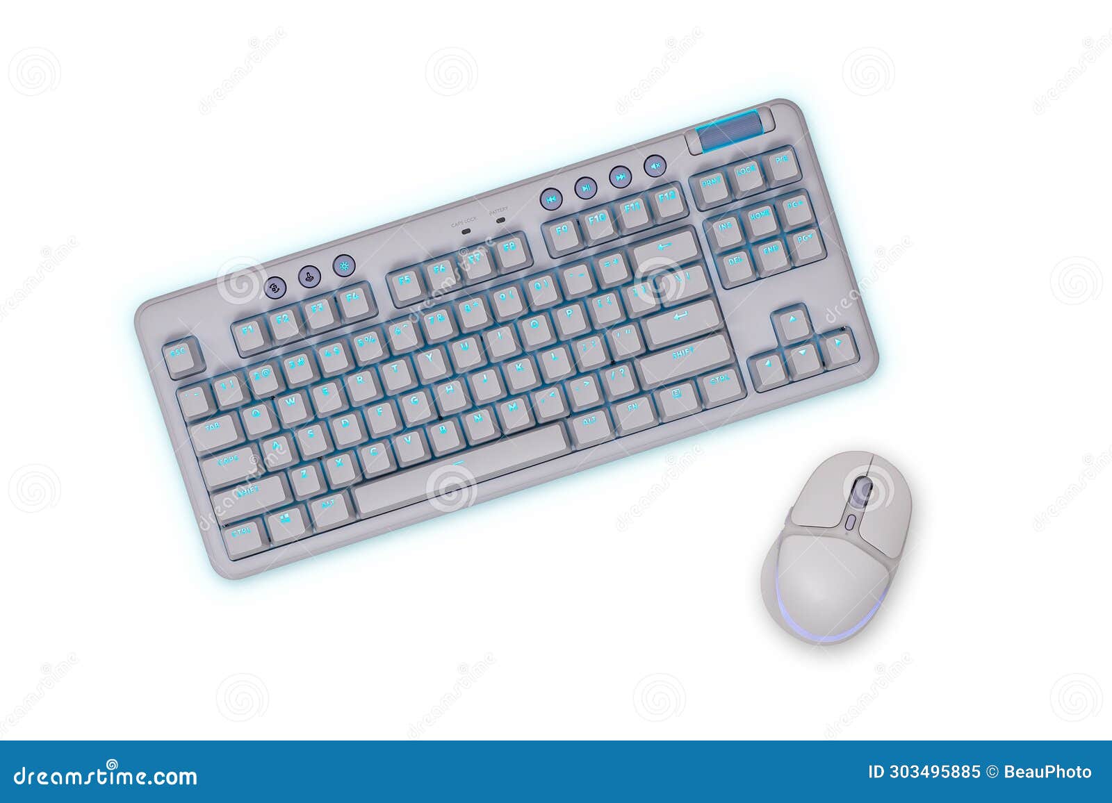 White keyboard and mouse. stock image. Image of isolated - 303495885