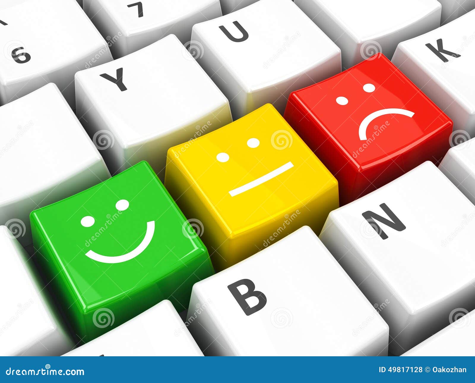 White Keyboard Positive, Neutral and Negative Isometry Stock ...