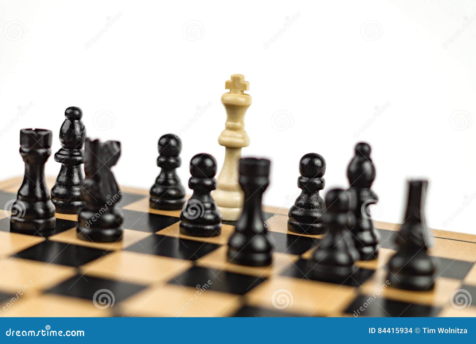 White King Surrounded by Enemies Stock Photo - Image of success, enemy ...