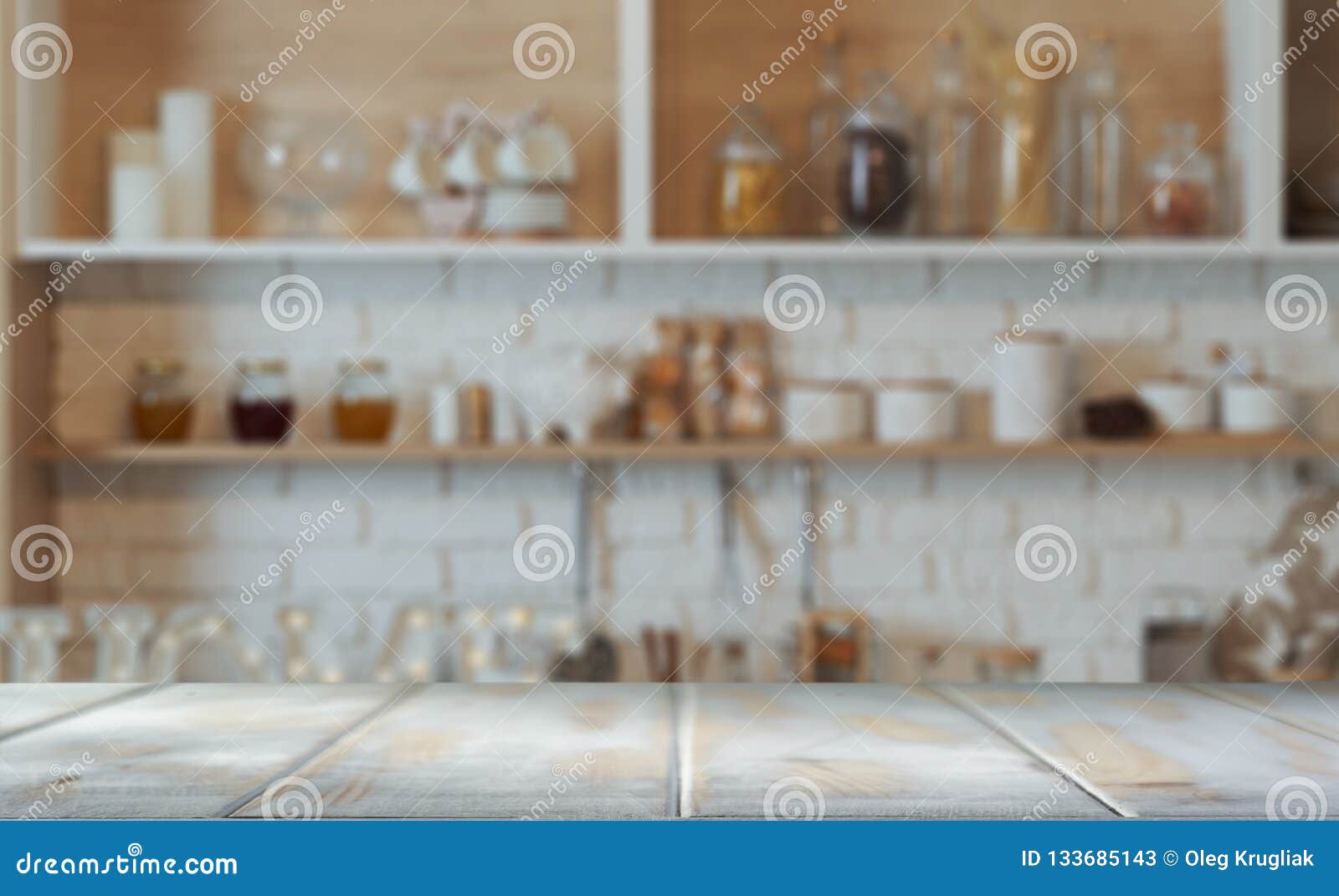 White kitchen countertop stock image. Image of cafe - 133685143