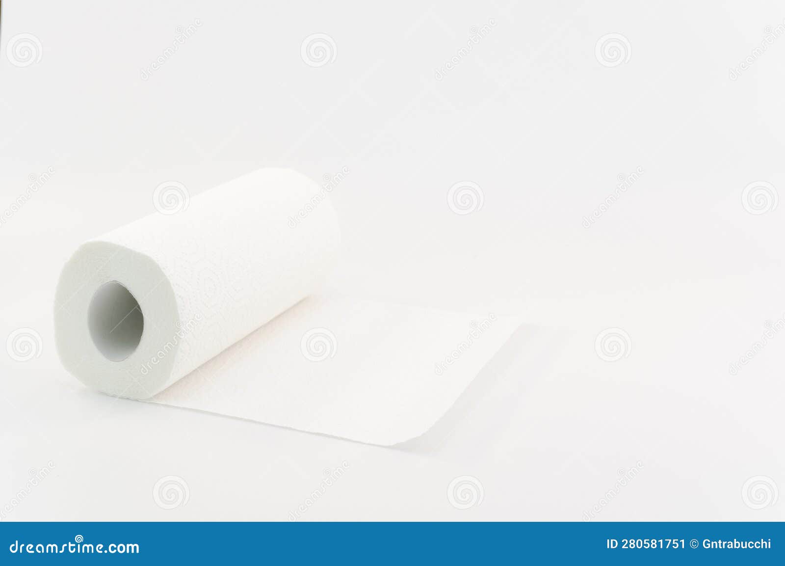 White Kitchen Tissue Paper Roll on a White Surface Stock Image - Image ...