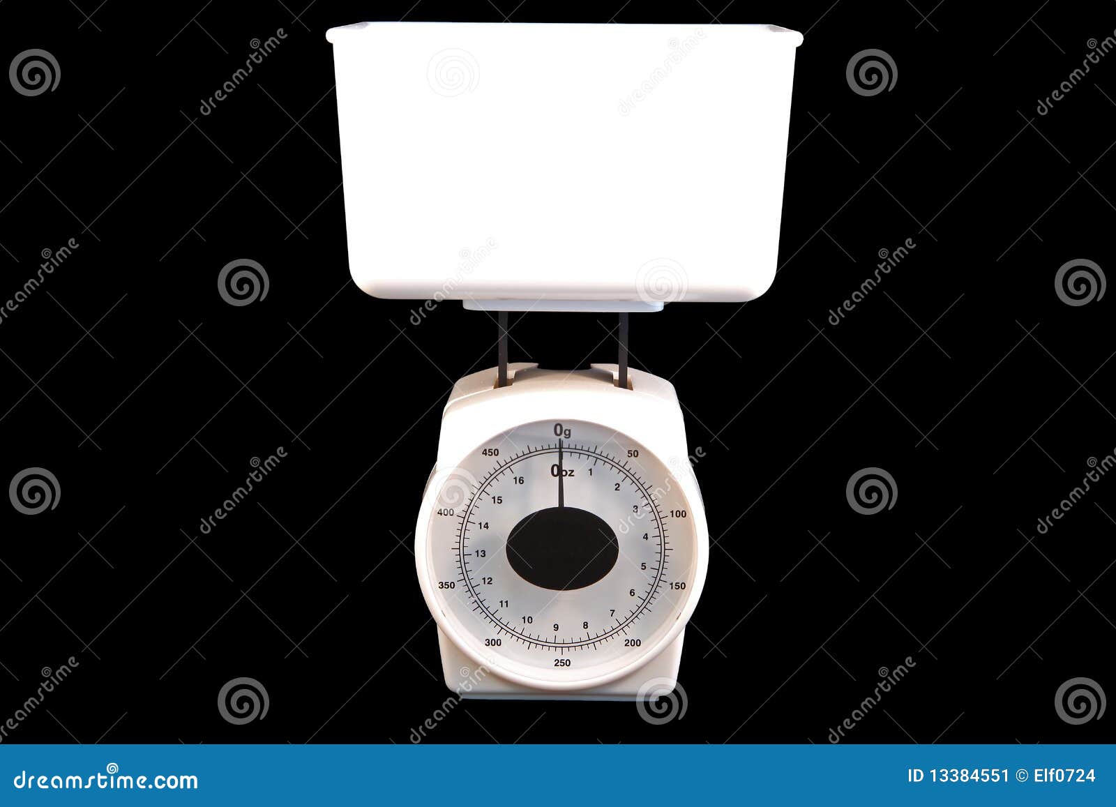 White Kitchen Scale Isolated on Black Background Stock Image - Image of ...