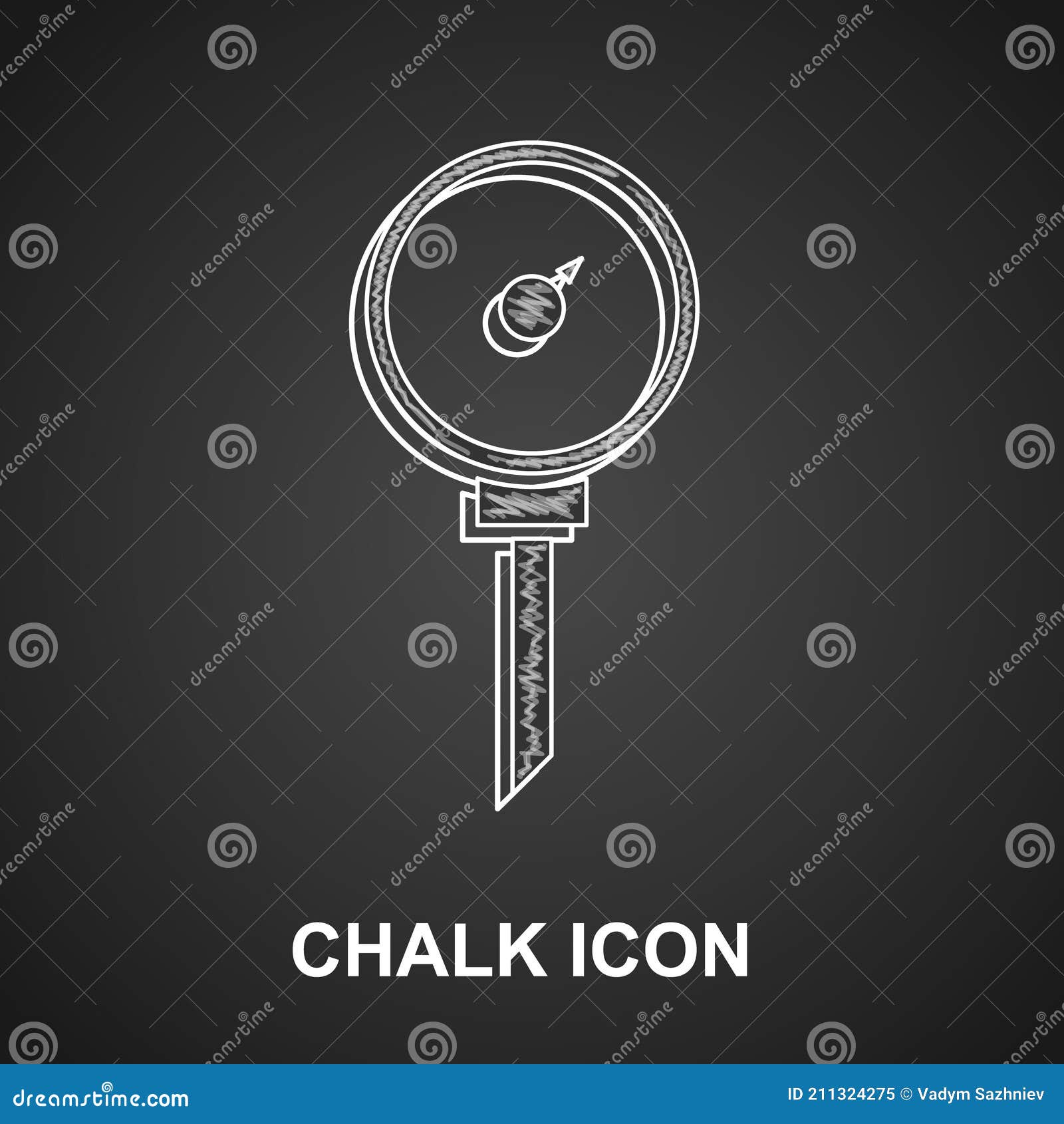 White Kitchen Thermometer Icon Isolated on Crumpled Paper Background ...