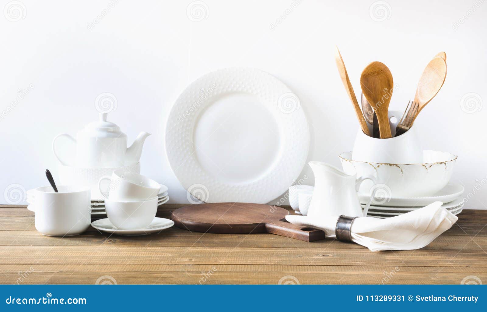 White Kitchen Utensils, Dishware and Other Different White Stuff for ...