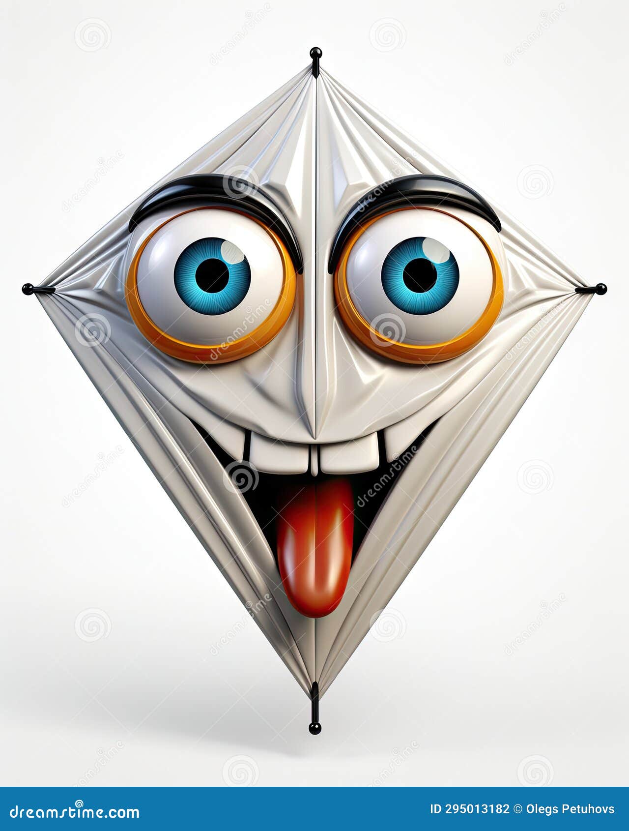 A White Kite with a Face and a Tongue Sticking Out of it. Generative Ai ...