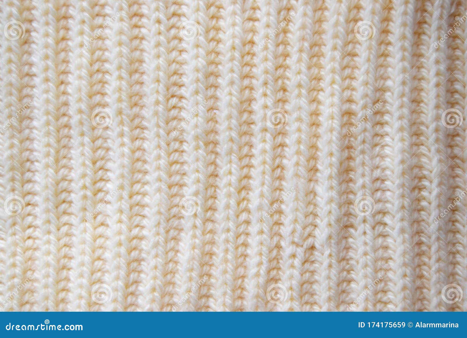 White Knitted Wool Background. Elastic Band Binding Texture One Front ...