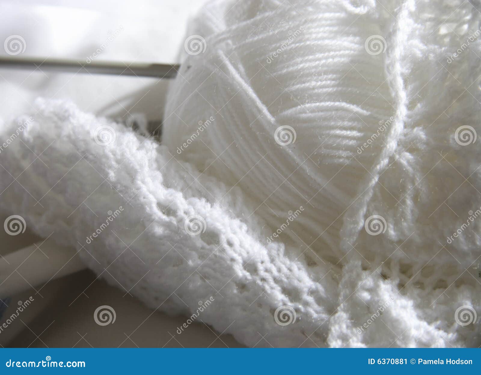 White knitting stock image. Image of hobby, recreation - 6370881