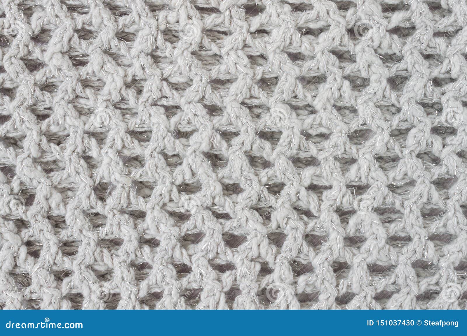 White Knitting Texture or Knitted Texture Background Stock Photo ...