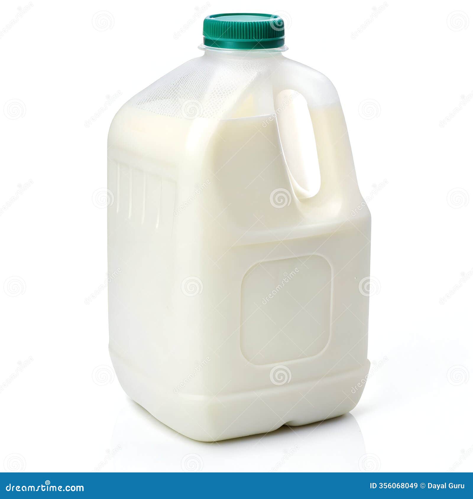 White 4L Plastic Milk Mockup Isolated on White Background Stock ...