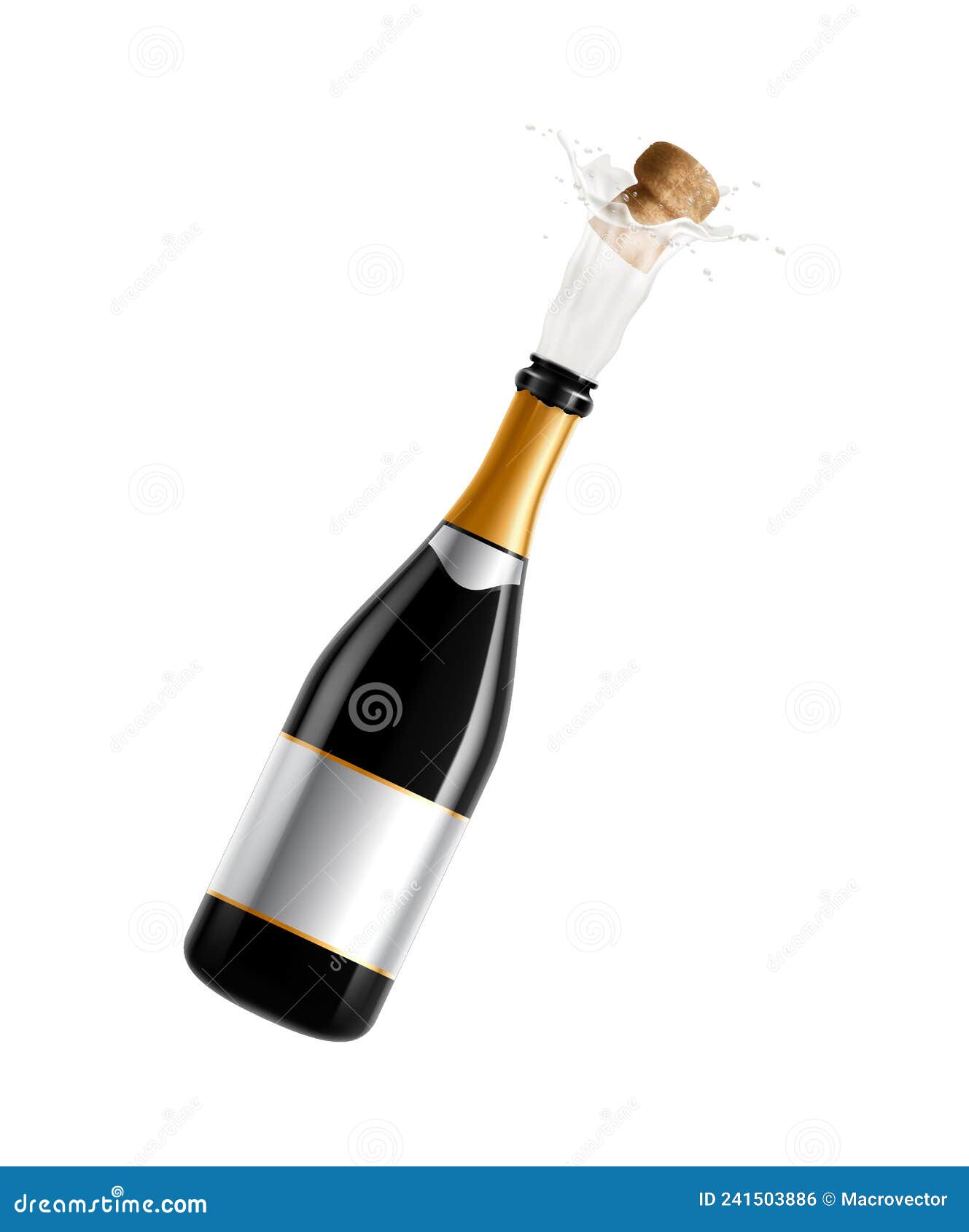 White Label Champagne Composition Stock Vector - Illustration of mockup ...