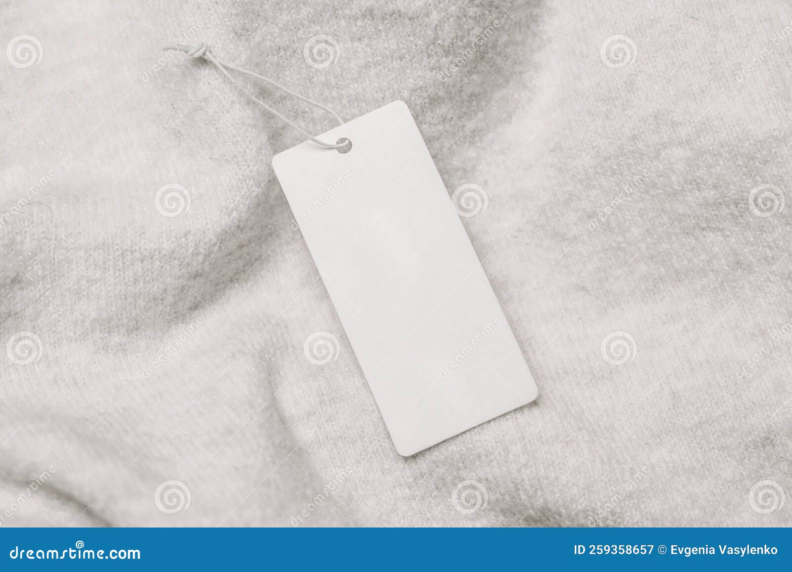 Label and Tag on White Woolen Sweater Mockup for Design Stock Image ...