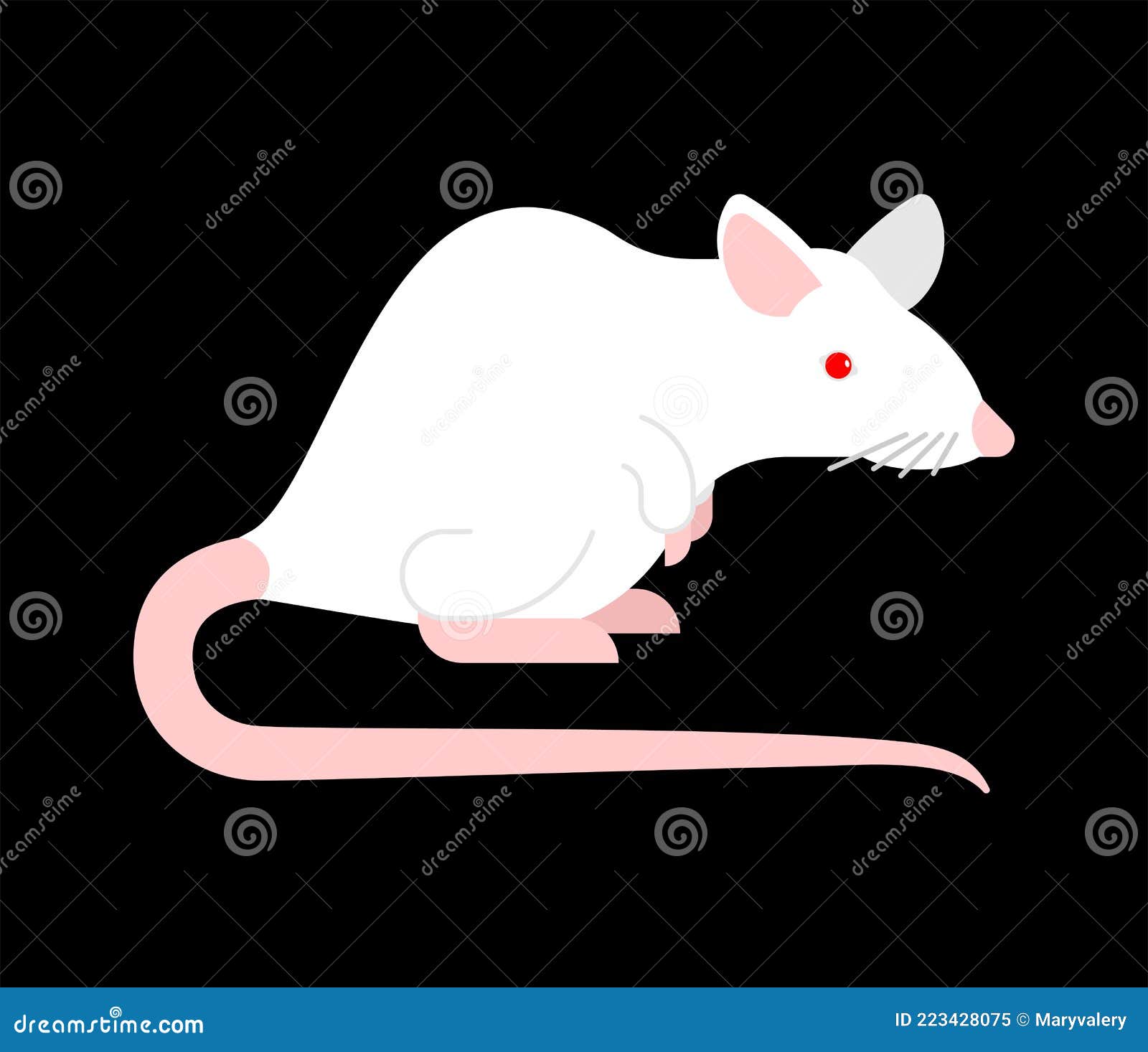 White Laboratory Mouse Isolated. Mice Vector Illustration Stock Vector ...