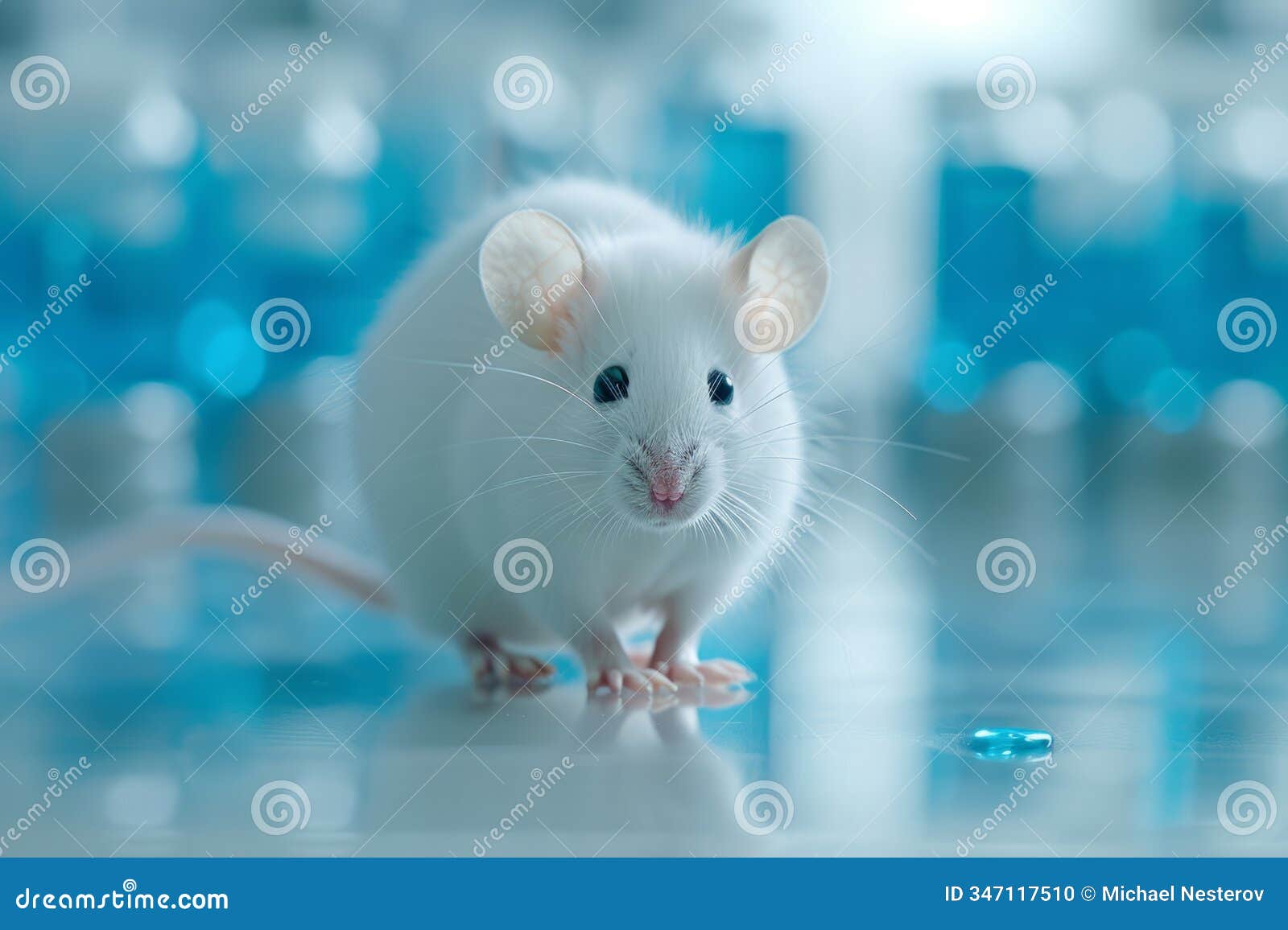 White Laboratory Mouse for Scientific Experiments Stock Photo - Image ...