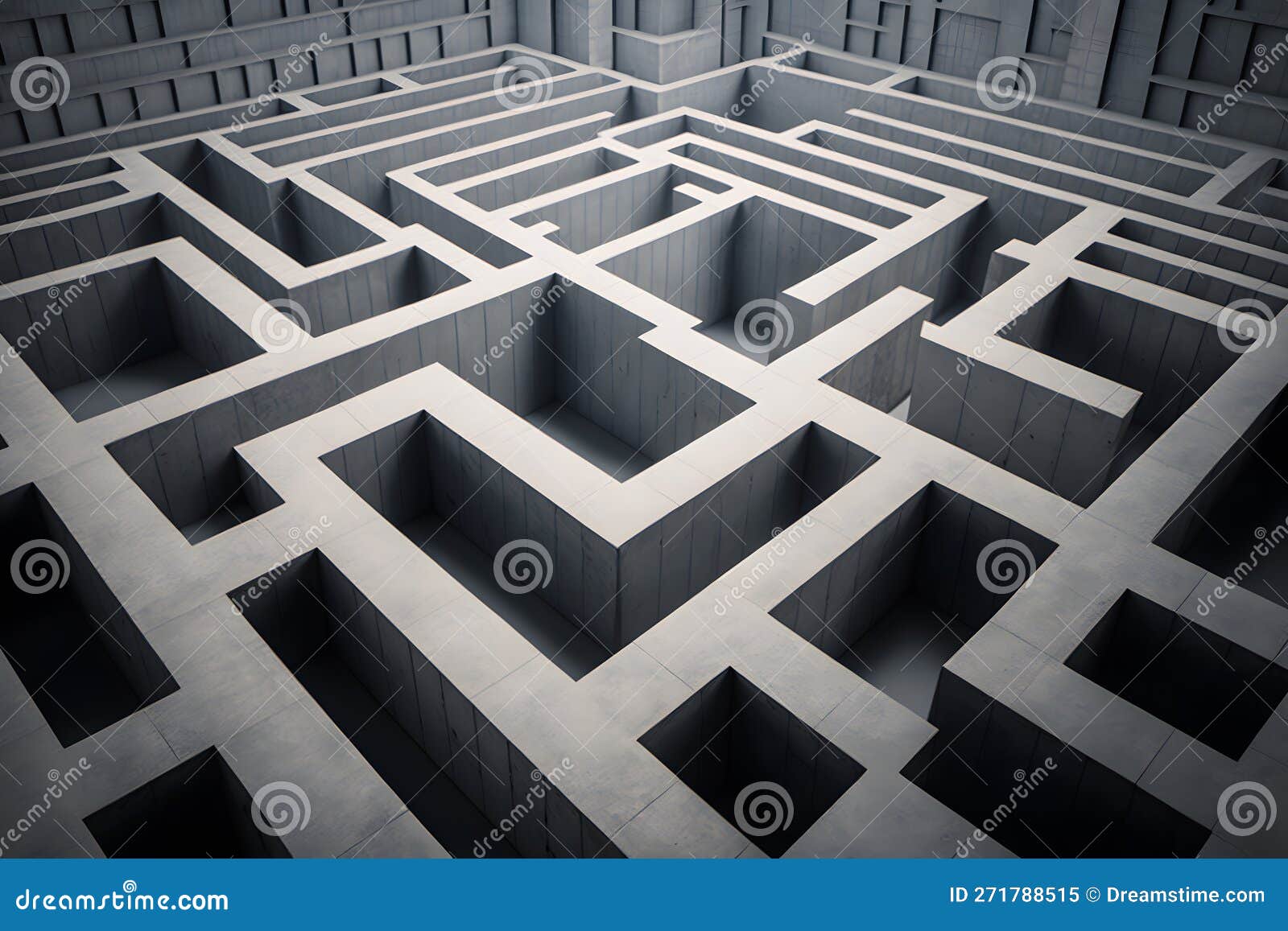 White Labyrinth Complex Problem Solving Concept. Neural Network AI ...