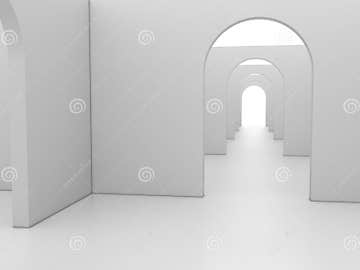 White labyrinth stock illustration. Illustration of creative - 32529158
