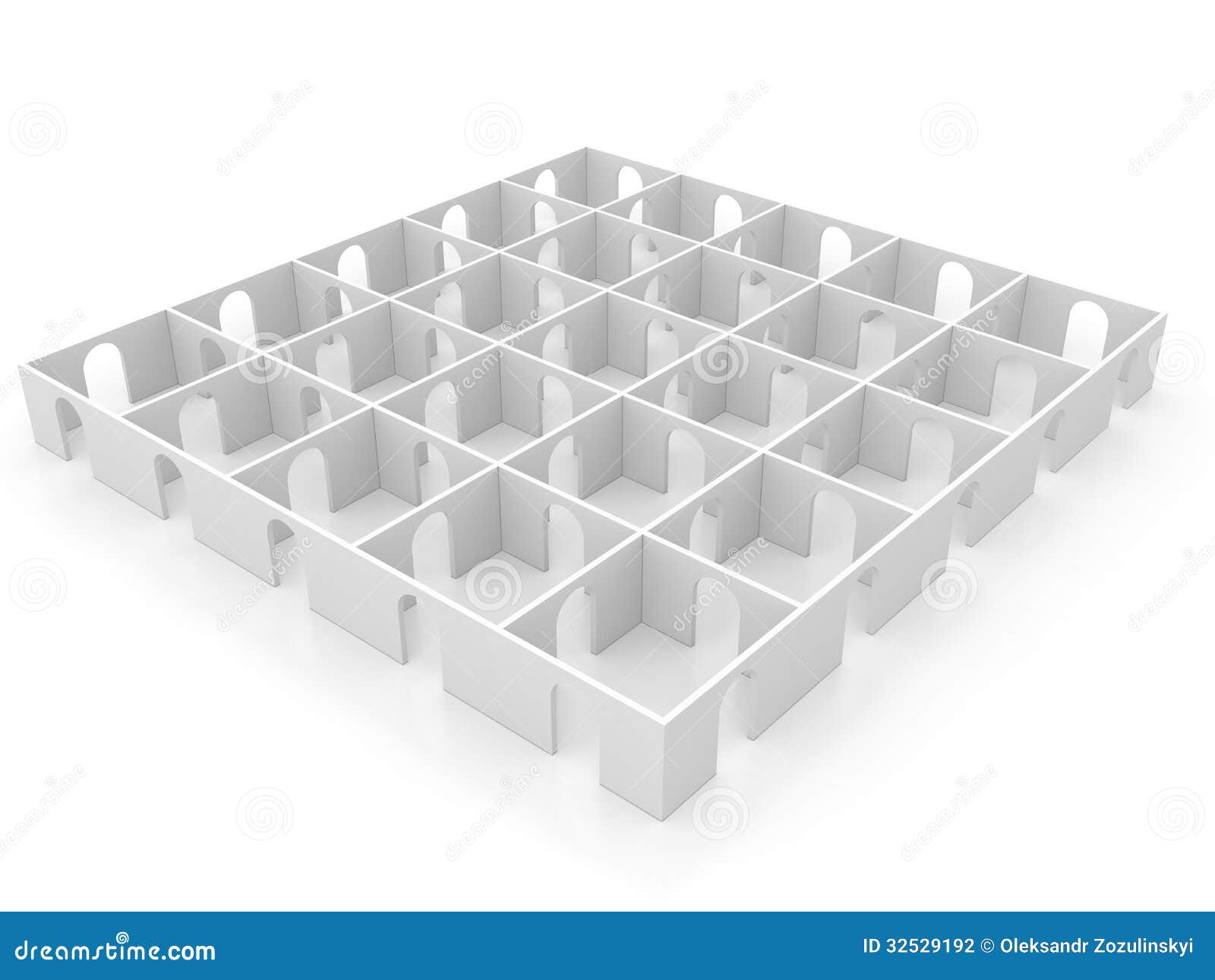 White labyrinth stock illustration. Illustration of labyrinth - 32529192