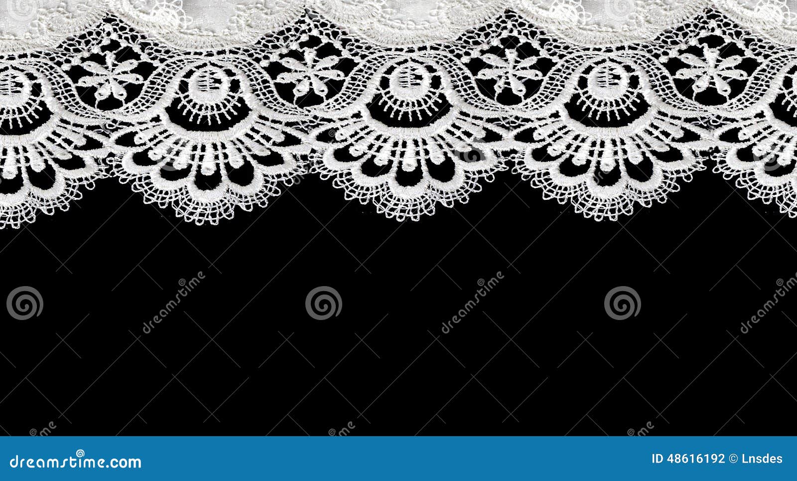 White Lace on Black Background Stock Photo - Image of abstract ...