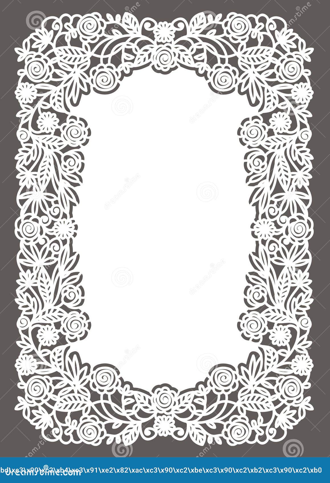 White Lace Card. stock vector. Illustration of computer - 54760044