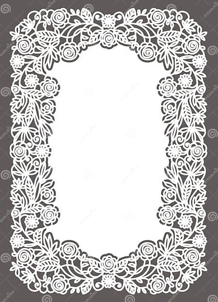White Lace Card. stock vector. Illustration of computer - 54760044