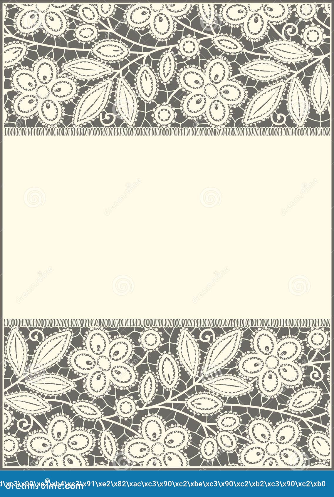 White Lace Card. stock vector. Illustration of design - 54760095