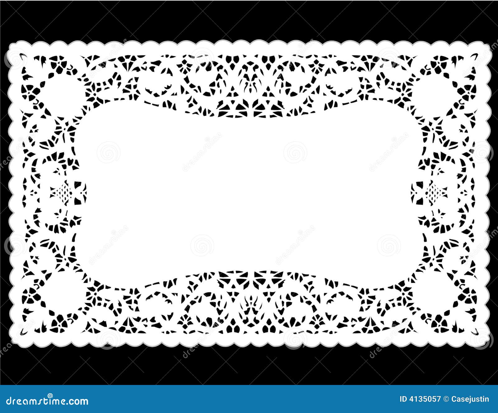 White Lace Doily Place Mat stock vector. Illustration of copy - 4135057