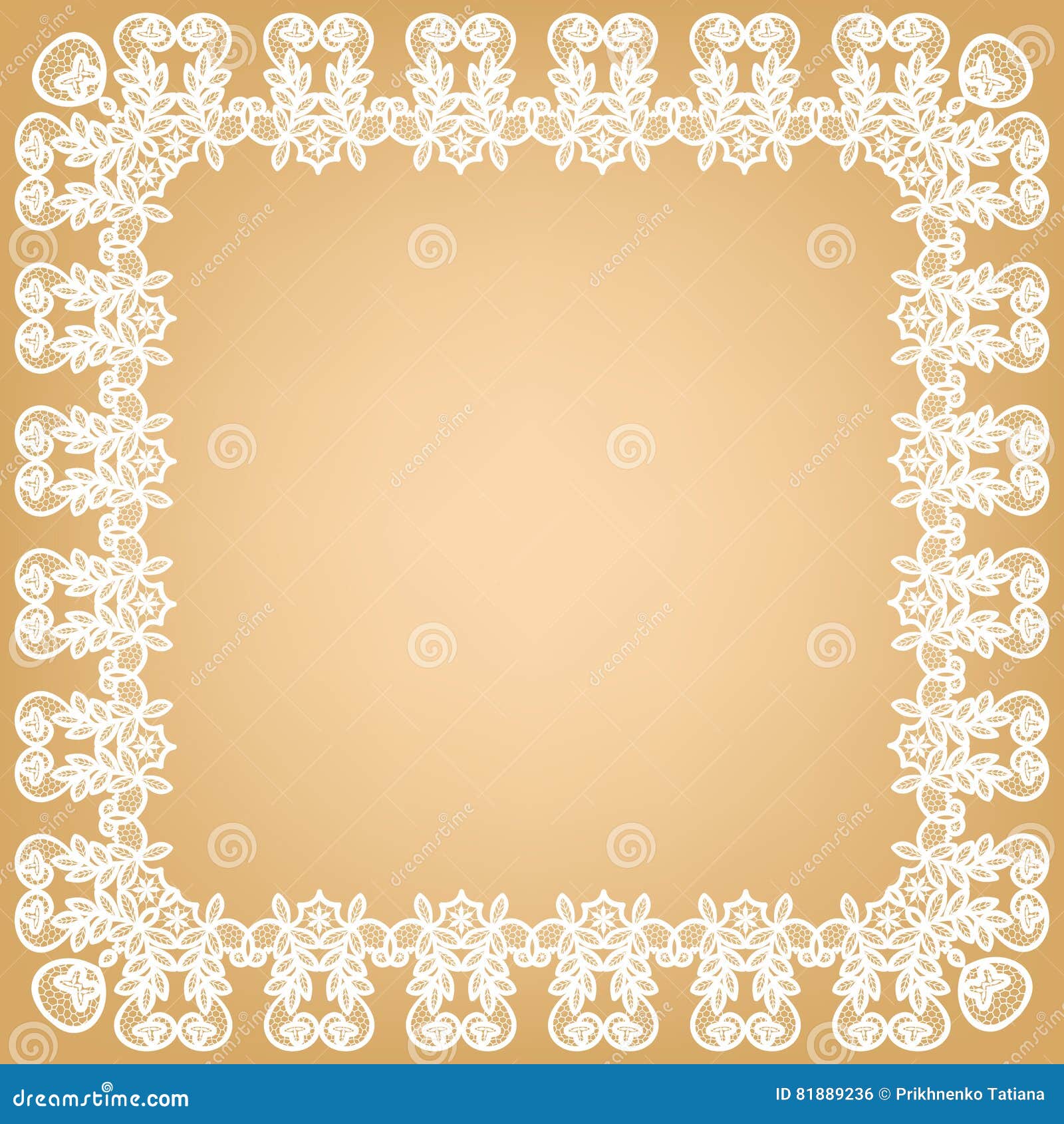 White lace frame stock vector. Illustration of background - 81889236