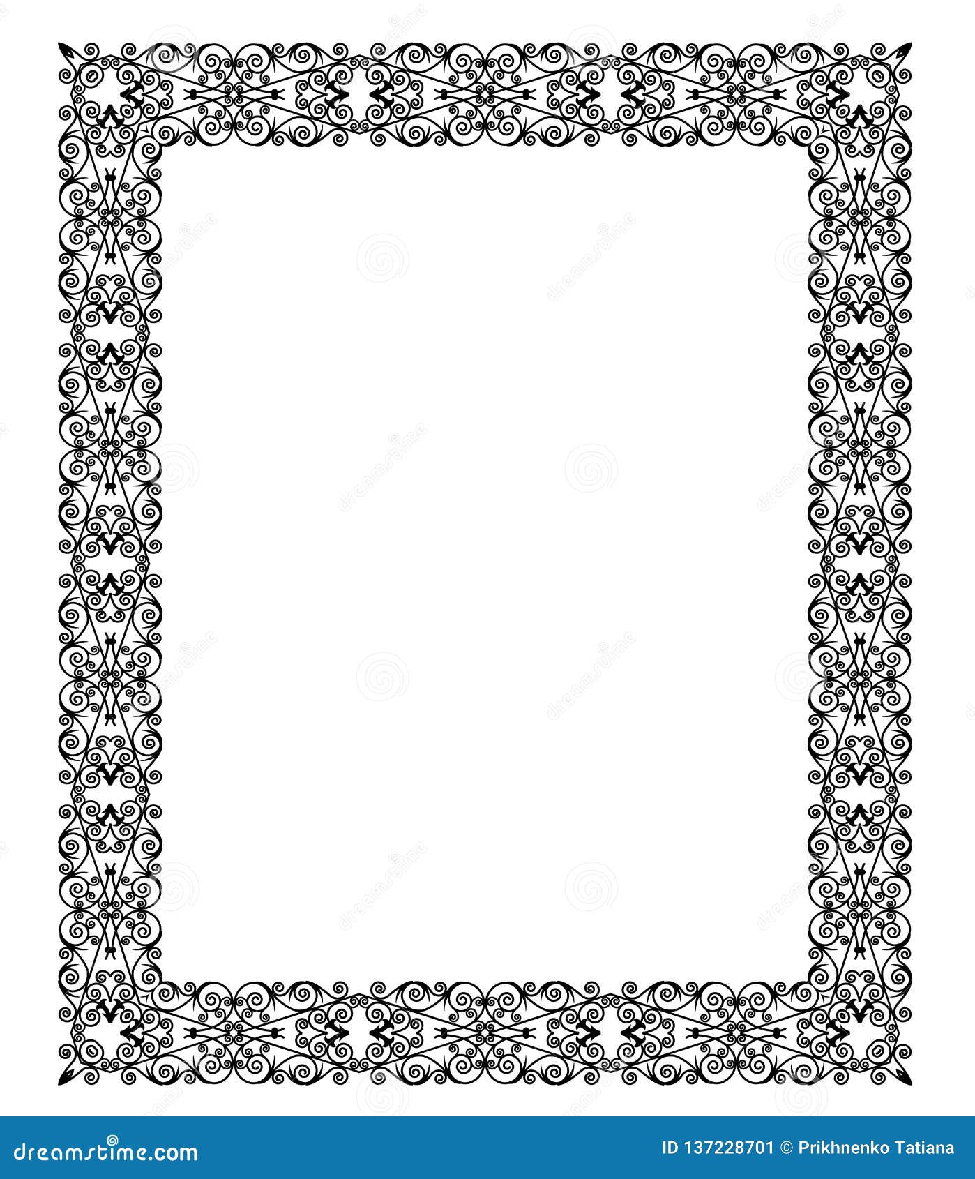 White lace frame stock vector. Illustration of white - 137228701