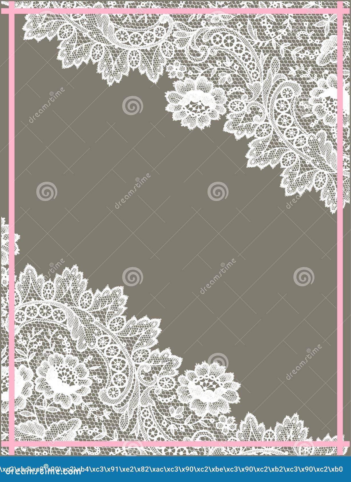 White Lace Frame. stock vector. Illustration of greeting - 57908782
