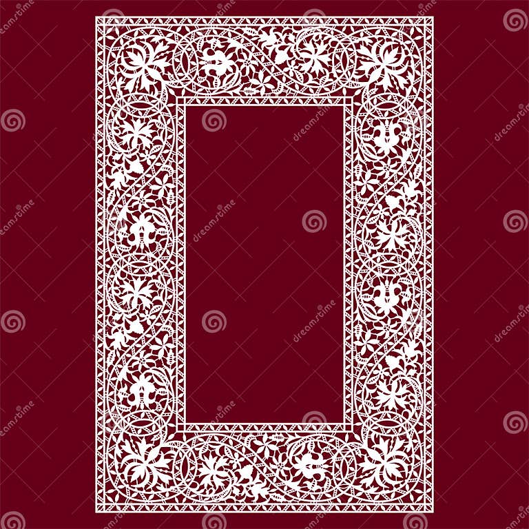 White Lace Frame. stock vector. Illustration of fashioned - 57910390