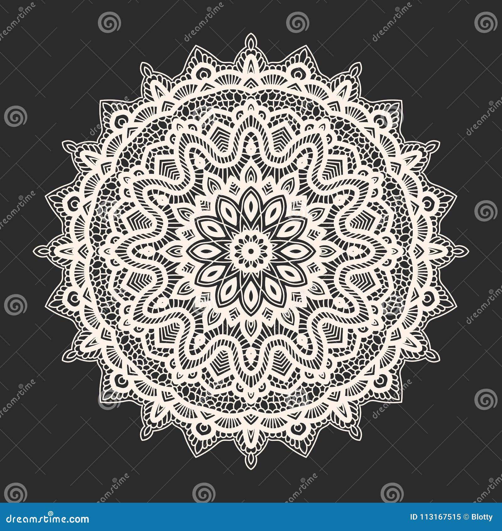 White Lace Pattern Over Black Background Stock Vector - Illustration of ...