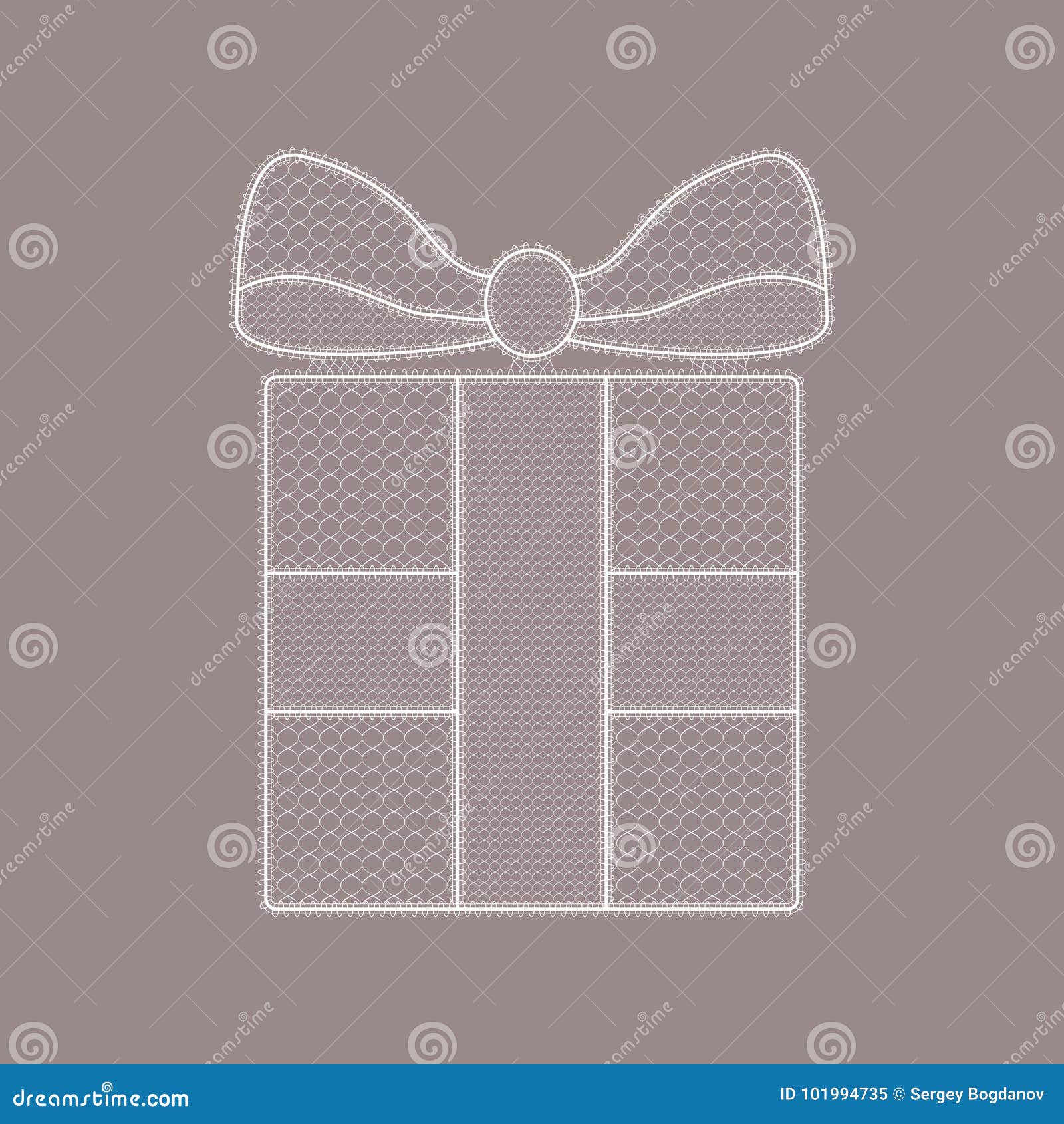Lace gift box stock vector. Illustration of white, square - 101994735