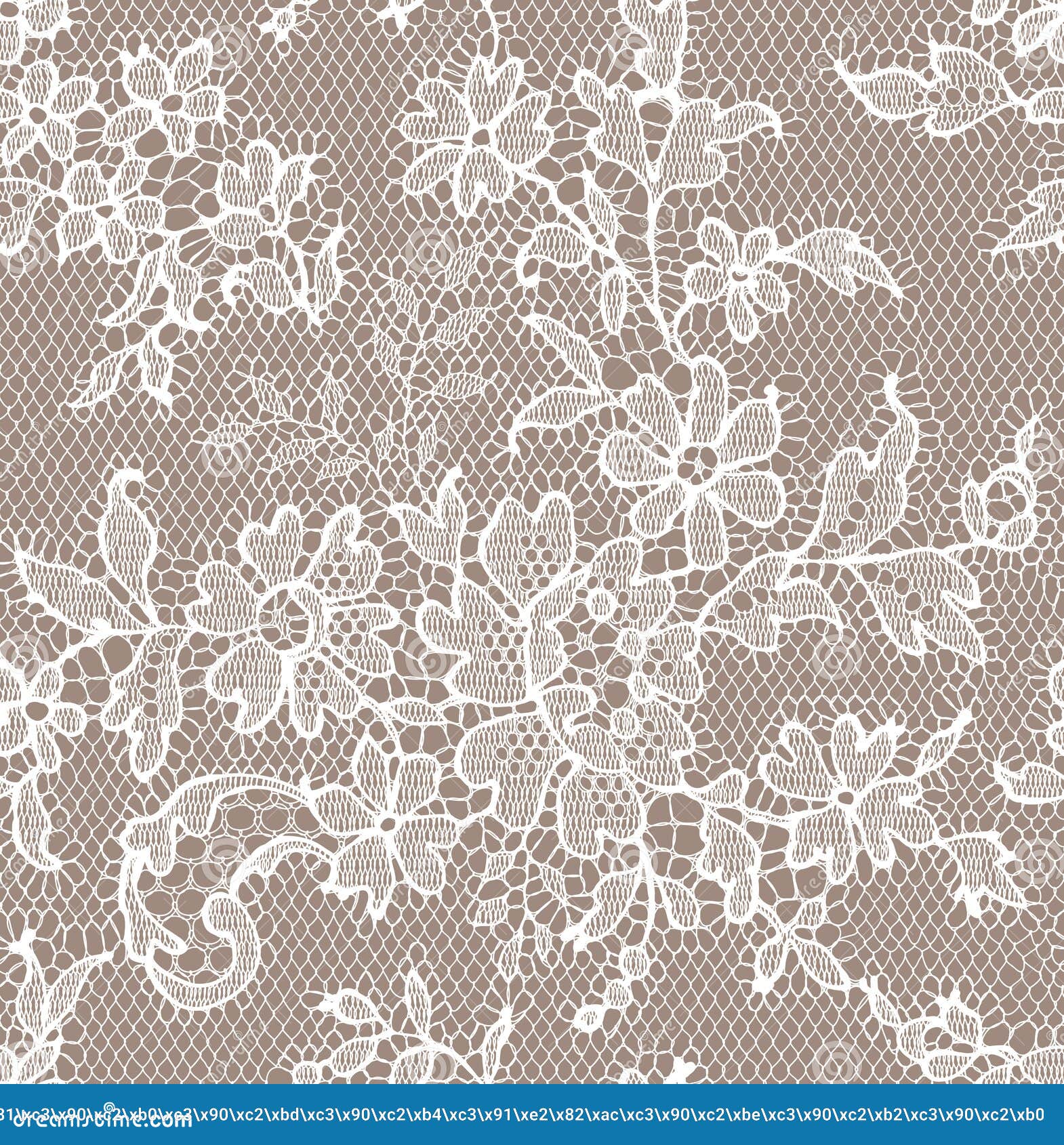 White Lace Seamless Pattern. Stock Vector - Illustration of computer ...