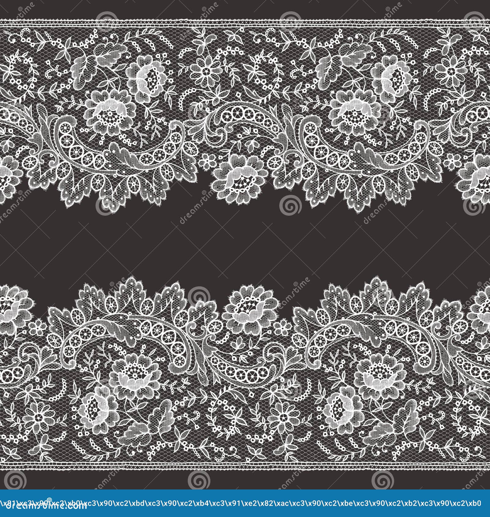 White Lace. Seamless Pattern. Stock Vector - Illustration of dark ...