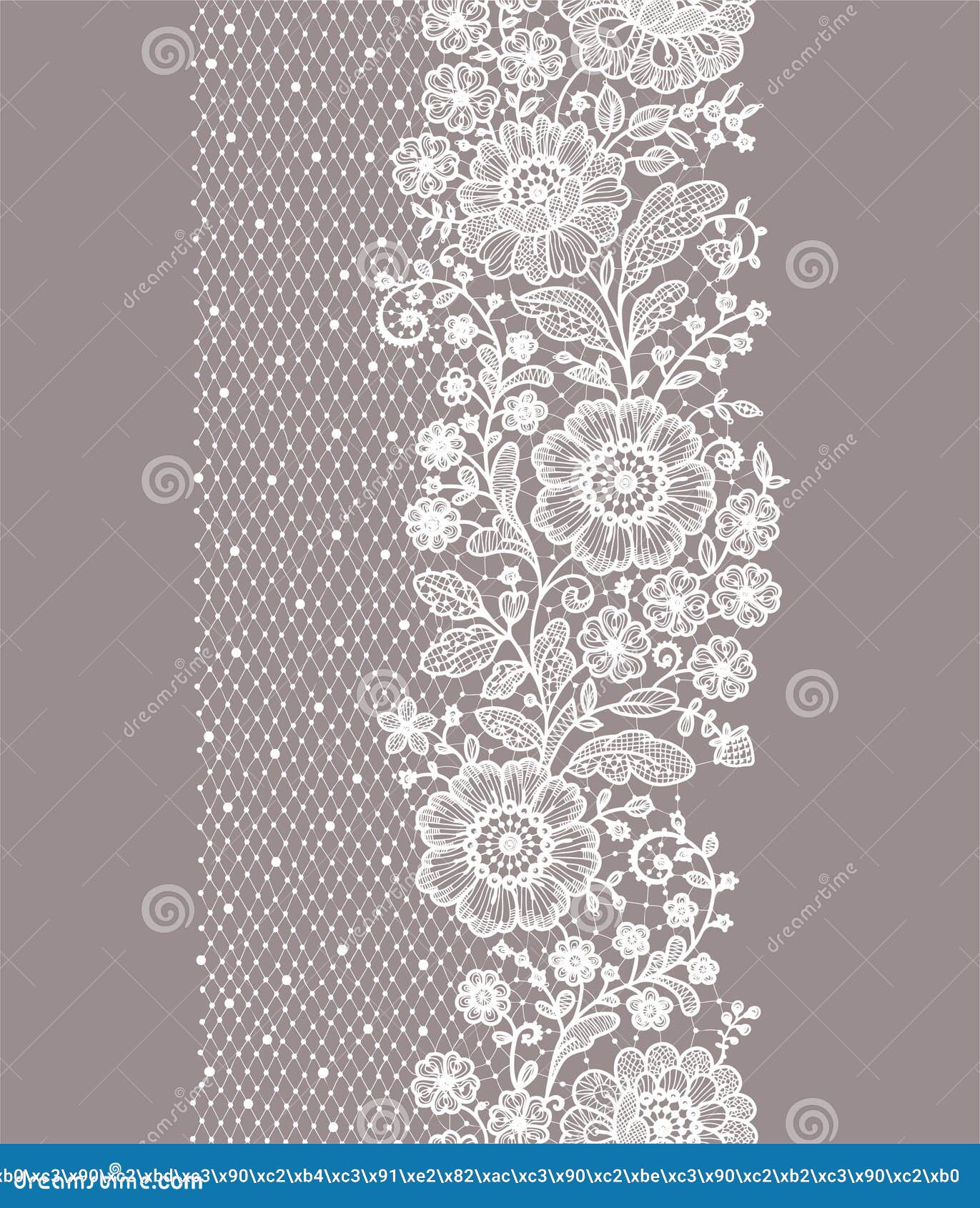 White Lace Seamless Pattern. Stock Vector - Illustration of decoration ...