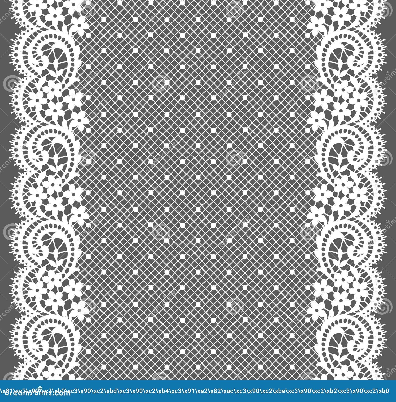 White Lace. Vertical Seamless Pattern Stock Vector - Illustration of ...