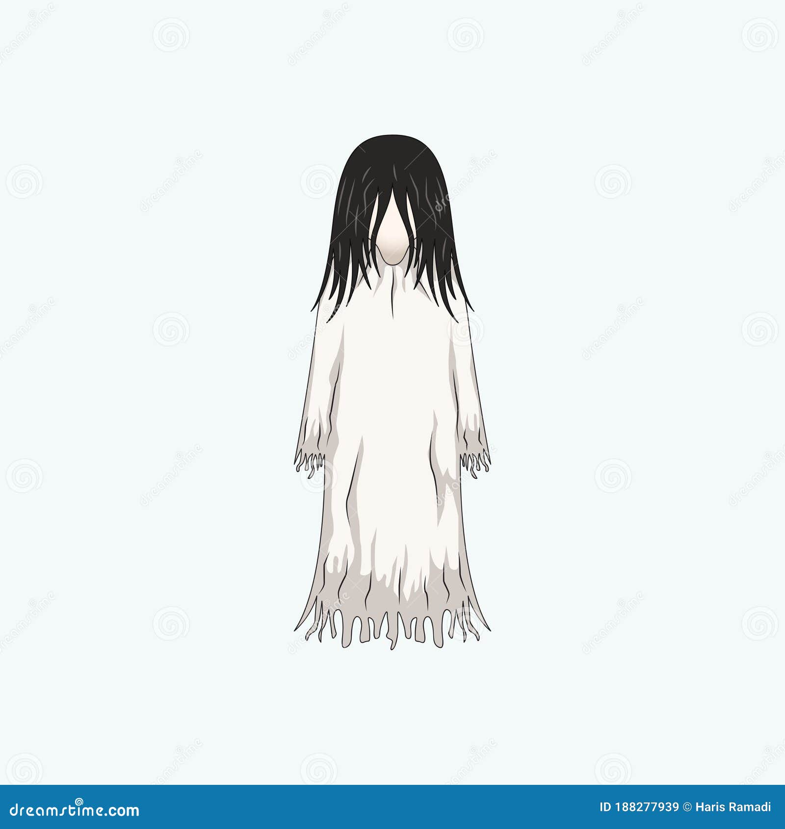 White Lady Cartoon Ghost Character Stock Vector - Illustration of ...