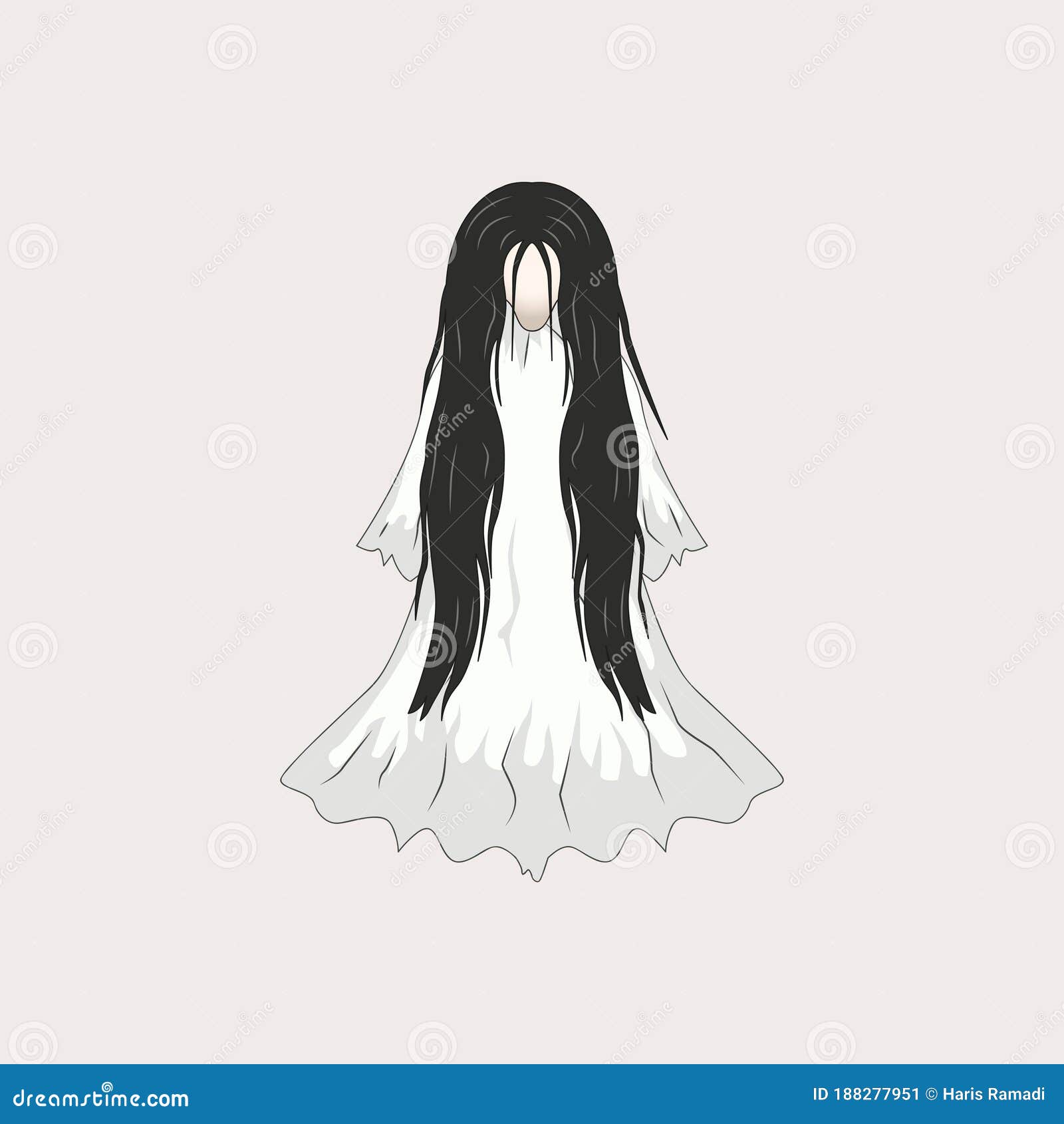 White Lady Cartoon Ghost Character Stock Vector - Illustration of ...