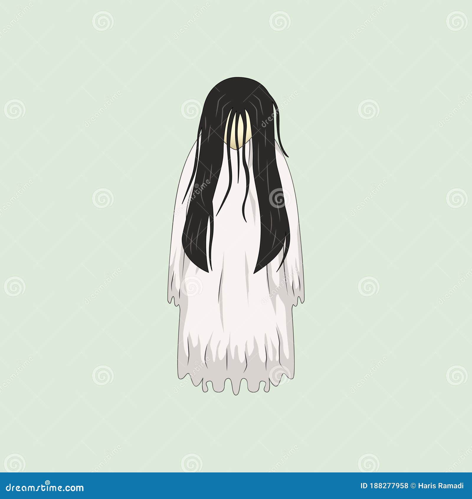 White Lady Cartoon Ghost Character Vector Illustration | CartoonDealer ...