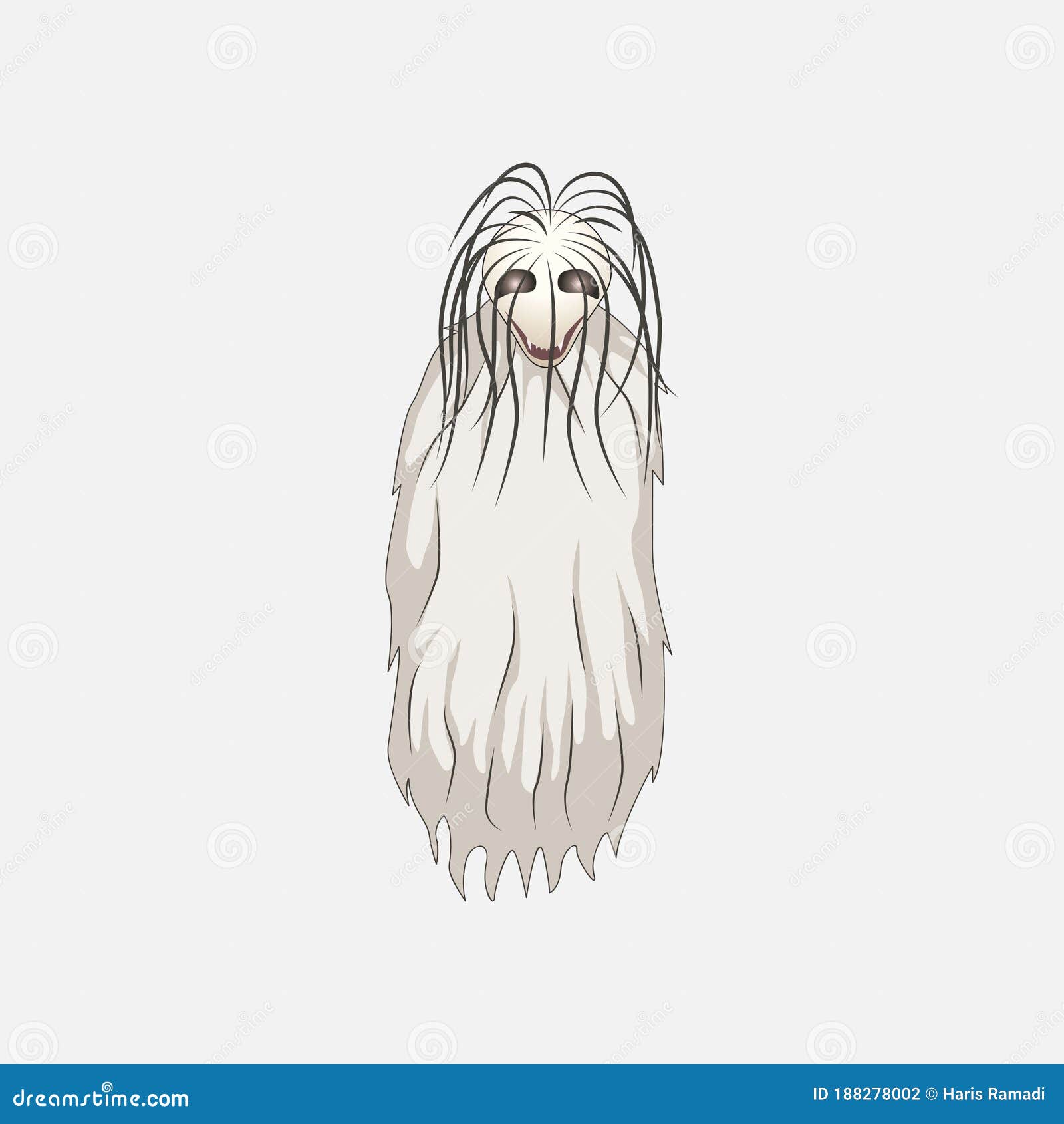 White Lady Cartoon Ghost Character Stock Vector - Illustration of ...