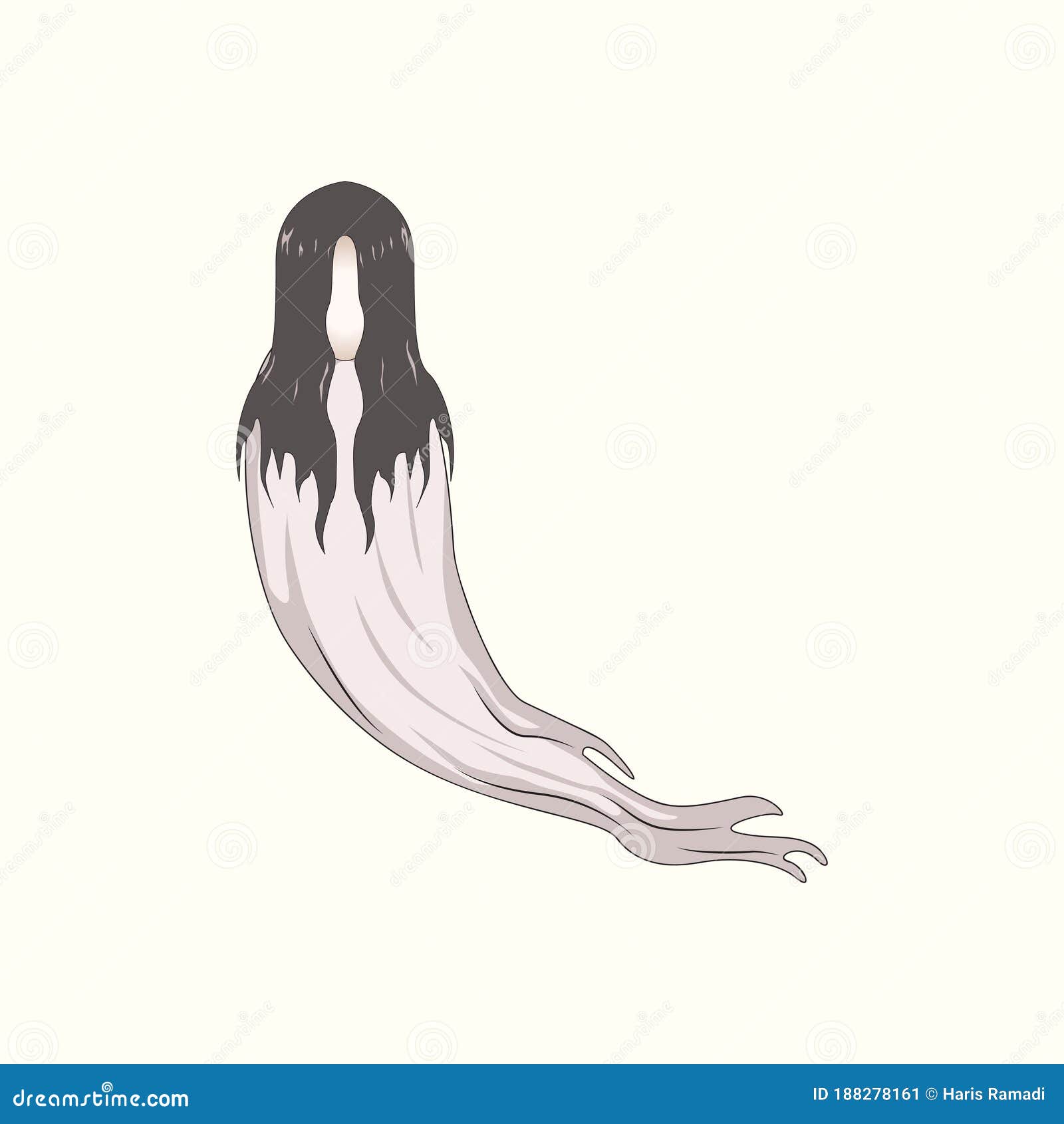 White Lady Cartoon Ghost Character Vector Illustration | CartoonDealer ...