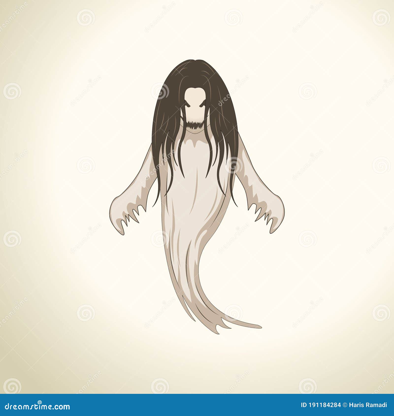 White Lady Cartoon Ghost Character Stock Vector - Illustration of ...