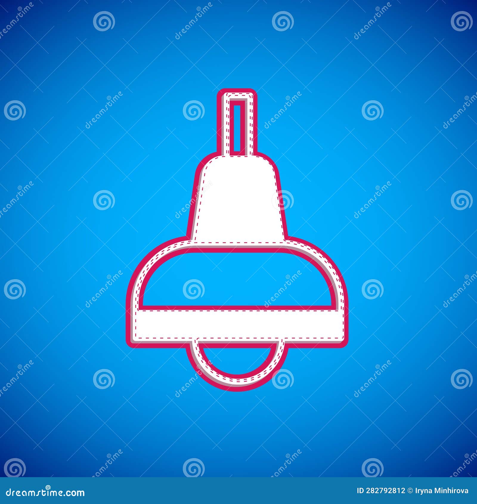 White Lamp Hanging Icon Isolated on Blue Background. Ceiling Lamp Light ...
