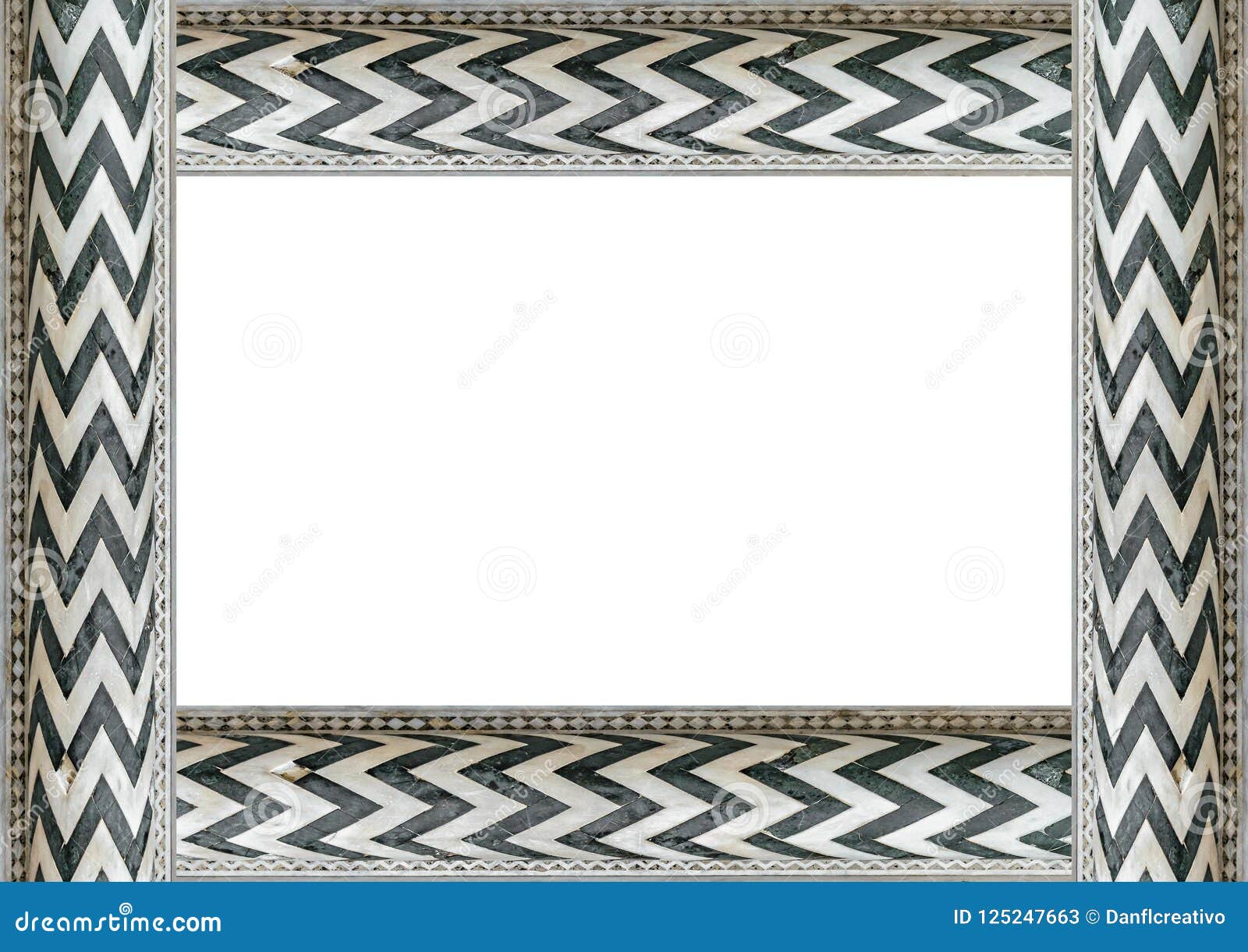 White Landscape Frame with Romanic Style Column Borders Stock Image ...