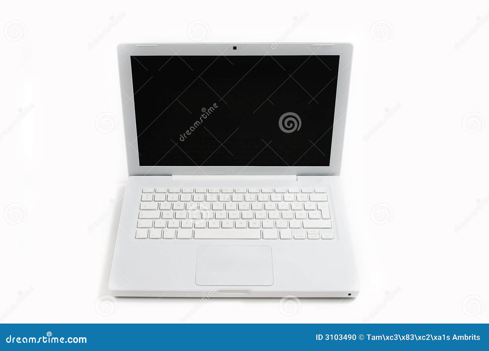 White laptop stock photo. Image of internet, front, blank - 3103490