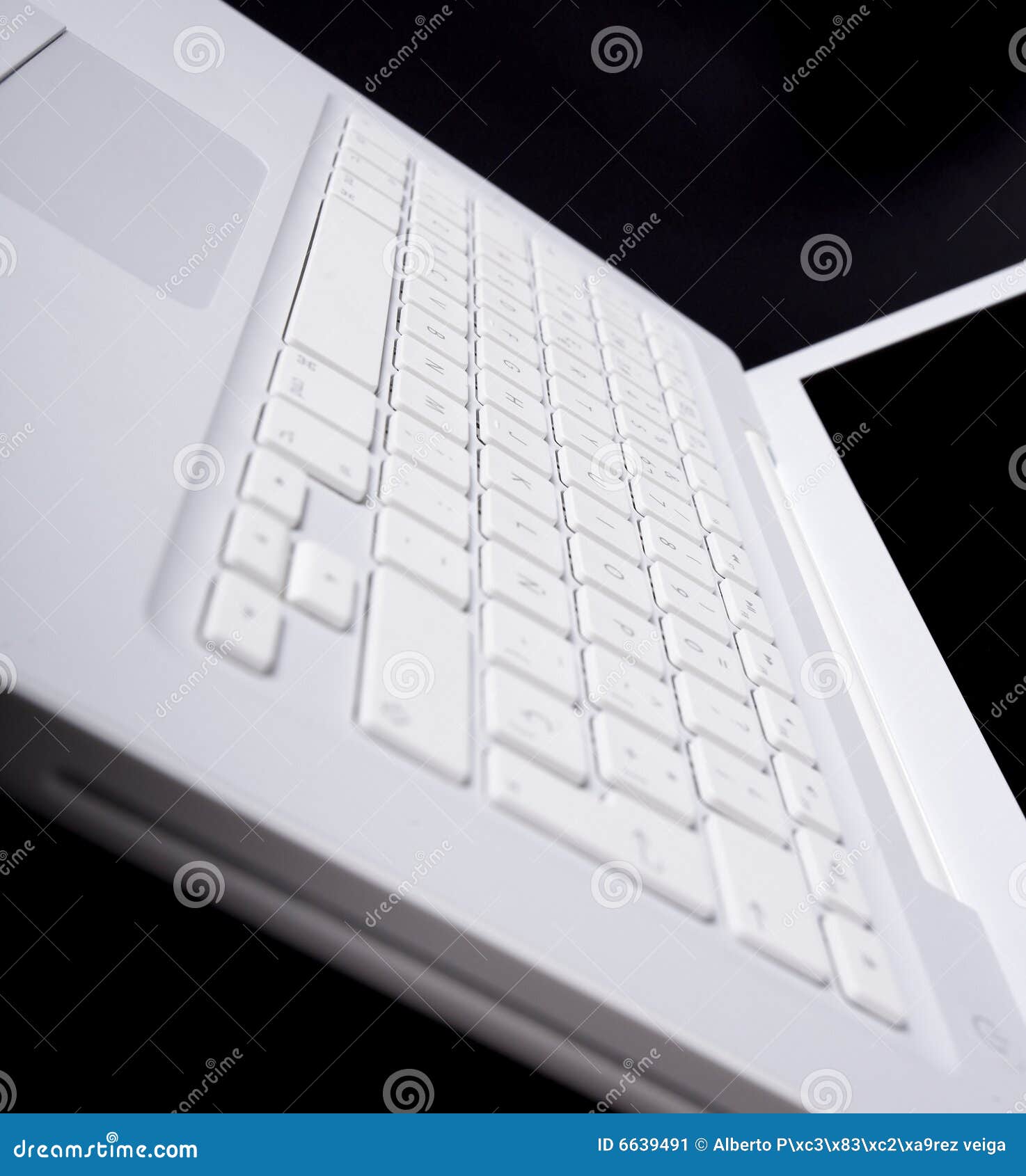 White laptop computer stock image. Image of macbook, design - 6639491