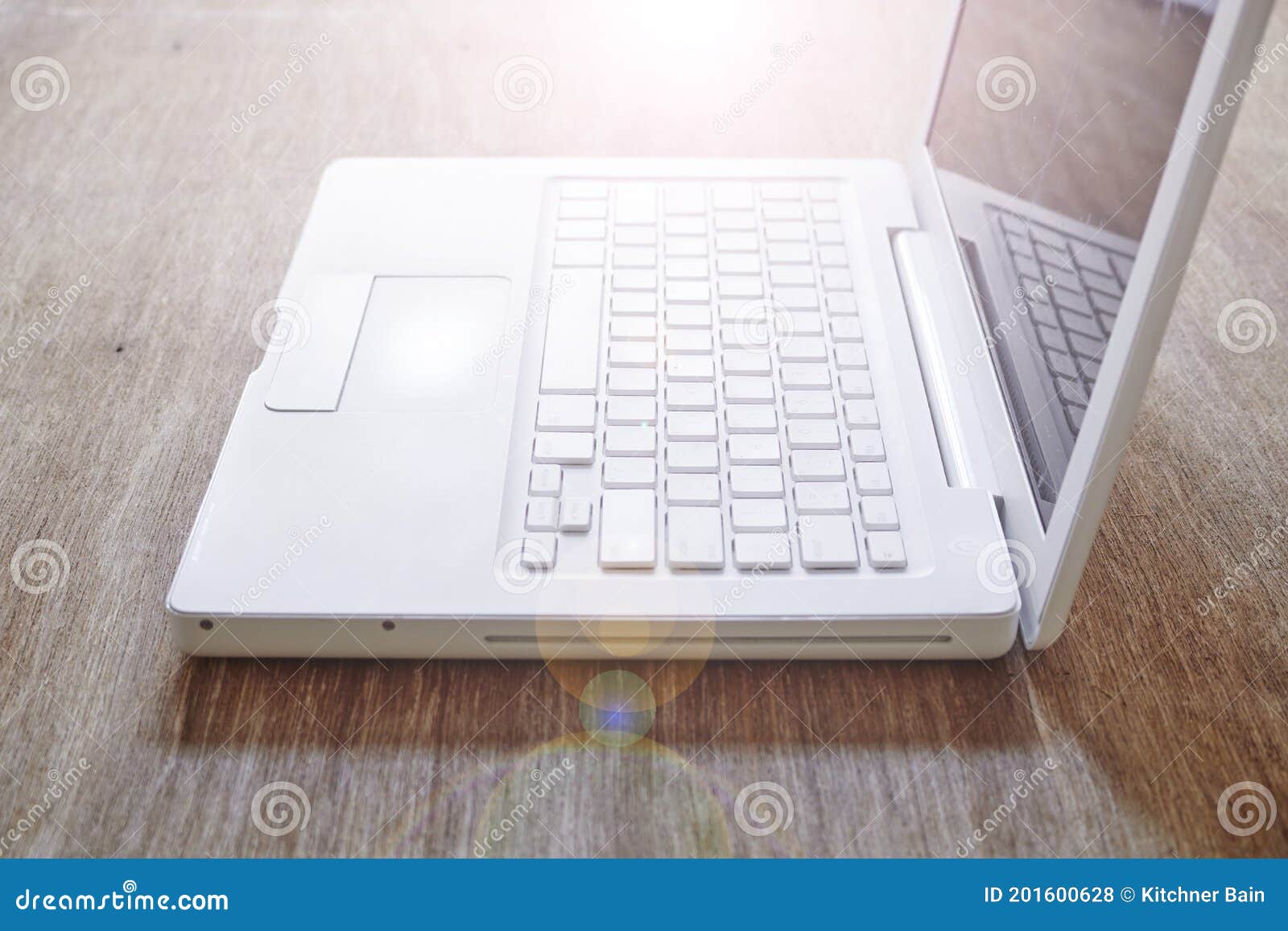 White Laptop Computer stock photo. Image of internet - 201600628