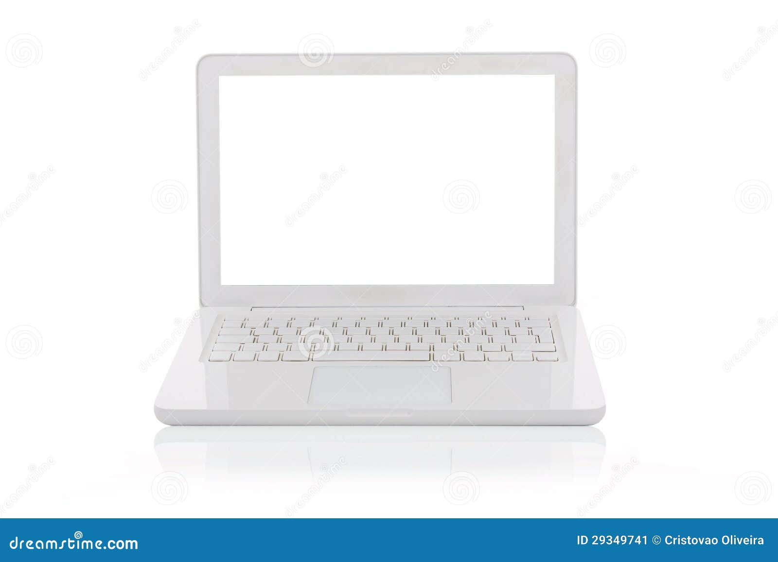 White Laptop isolated stock image. Image of communication - 29349741